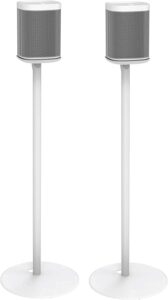 ynvision.design fixed height floor stands compatible with sonos one, one sl, and play:1 speaker | 2 pack | yn-one pair (white)