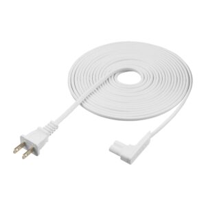 vebner 16-foot power cord compatible with sonos one, sonos one sl, sonos play-1 speakers - power plug cable (extra long, white)