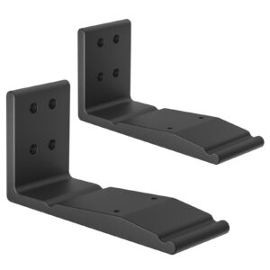 heavy-duty metal speaker mount for sonos era 300 wall mount bracket - space saving speaker wall mount shelf compatible with sonos era 300 mount for better sound, 2 pack, black