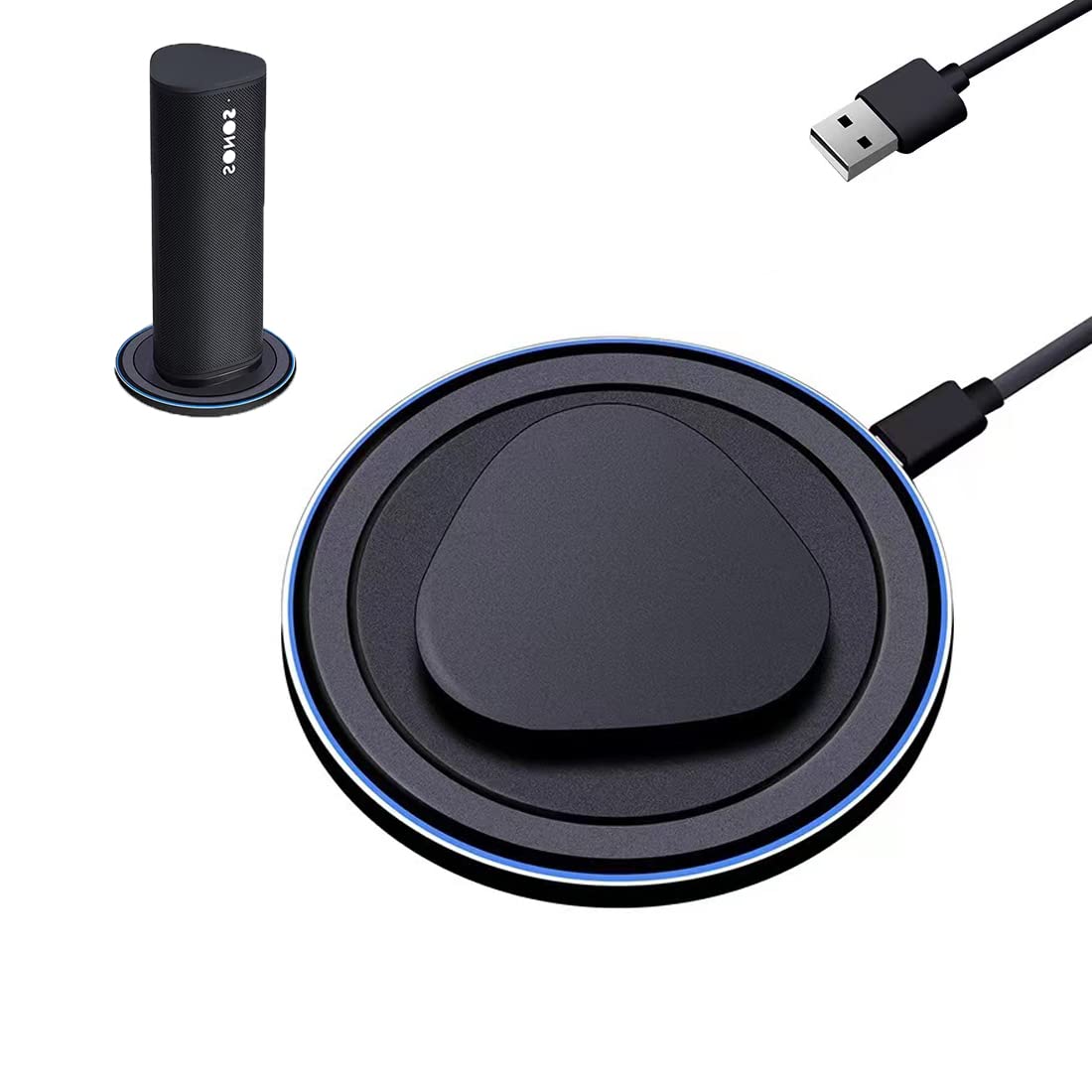 Magnetic Wireless Charger Compatible with Sonos Roam, Power Up Charging Dock Portable Bluetooth Speaker Charging Dock, Type-C Cable Included (Sonos)