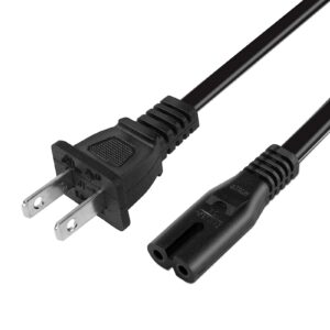 [ul listed] 2 prong ac power cord compatible sonos play 3, 1, 5, playbar tv soundbar, connect wireless component, 6ft power cable replacement