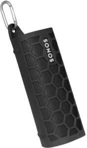 aztopa silicone case protective skin sleeve cover for sonos roam portable bluetooth speaker - black