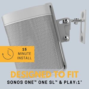 ONE, ONE SL, Play:1 Wall Mount Bracket - White - Compatible with SONOS ONE, ONESL & Play:1