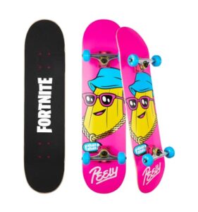 fortnite 31" skateboard - cruiser skateboard with printed graphic grip tape, abec-5 bearings, durable deck & smooth wheels