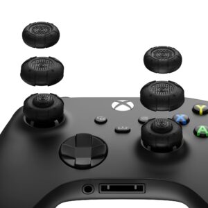 geekshare thumb grip caps for xbox one controller,silicone joystick cover solid color thumbsticks cover set compatible with xbox series x,3 pairs / 6 pcs (black)