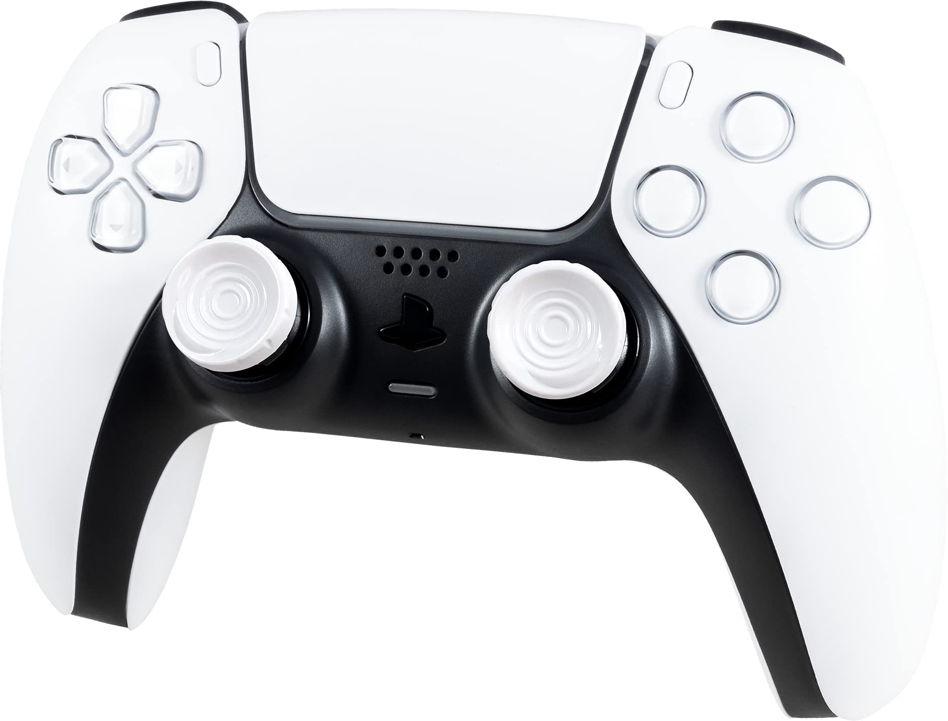 KontrolFreek CQC Rush for Playstation 4 (PS4) and Playstation 5 (PS5) Controller | Performance Thumbsticks | 2 Mid-Rise Concave | White