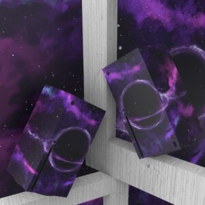 PlayVital Purple Deep Space Custom Vinyl Skins for Xbox Core Wireless Controller, Wrap Decal Cover Stickers for Xbox Series X Console Controller