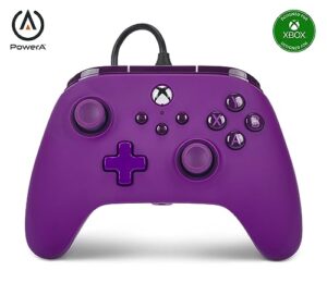 powera advantage wired controller for xbox series x|s - royal purple, xbox controller with detachable 10ft usb-c cable, mappable buttons, trigger locks and rumble motors, officially licensed for xbox