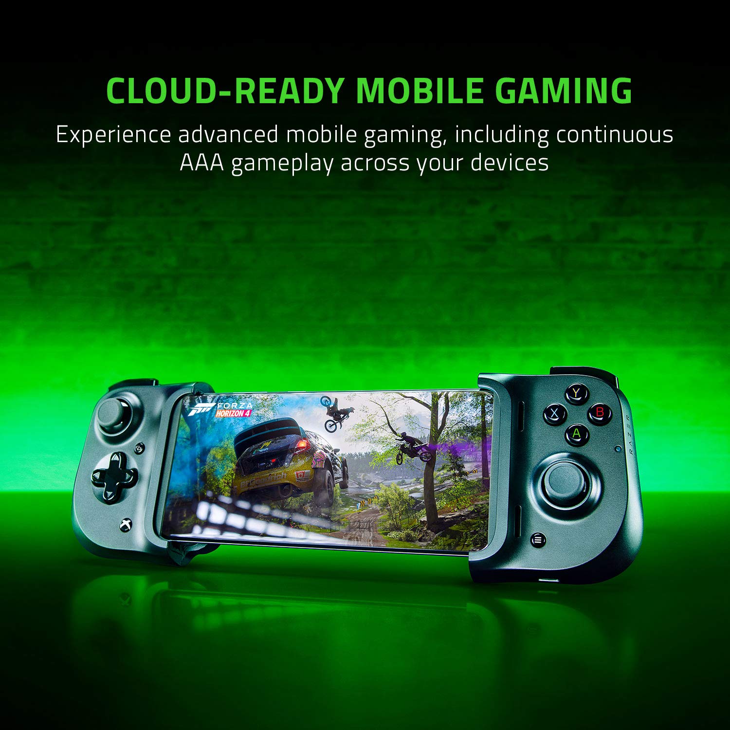 Razer Kishi Mobile Game Controller / Gamepad for Xbox Android USB-C: Game Pass Ultimate, xCloud, Cloud Gaming - Passthrough Charging - Low Latency Phone Controller Grip - Samsung, Pixel, & more