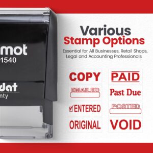 Promot Paid Stamp Self Inking Stamp - Paid Stamp for Office, Accounts Payable Stamp - Rubber Stamps for Retail Use, Red Ink Stamp, Self Inking Stamp for Business Supplies, Paid Stamper