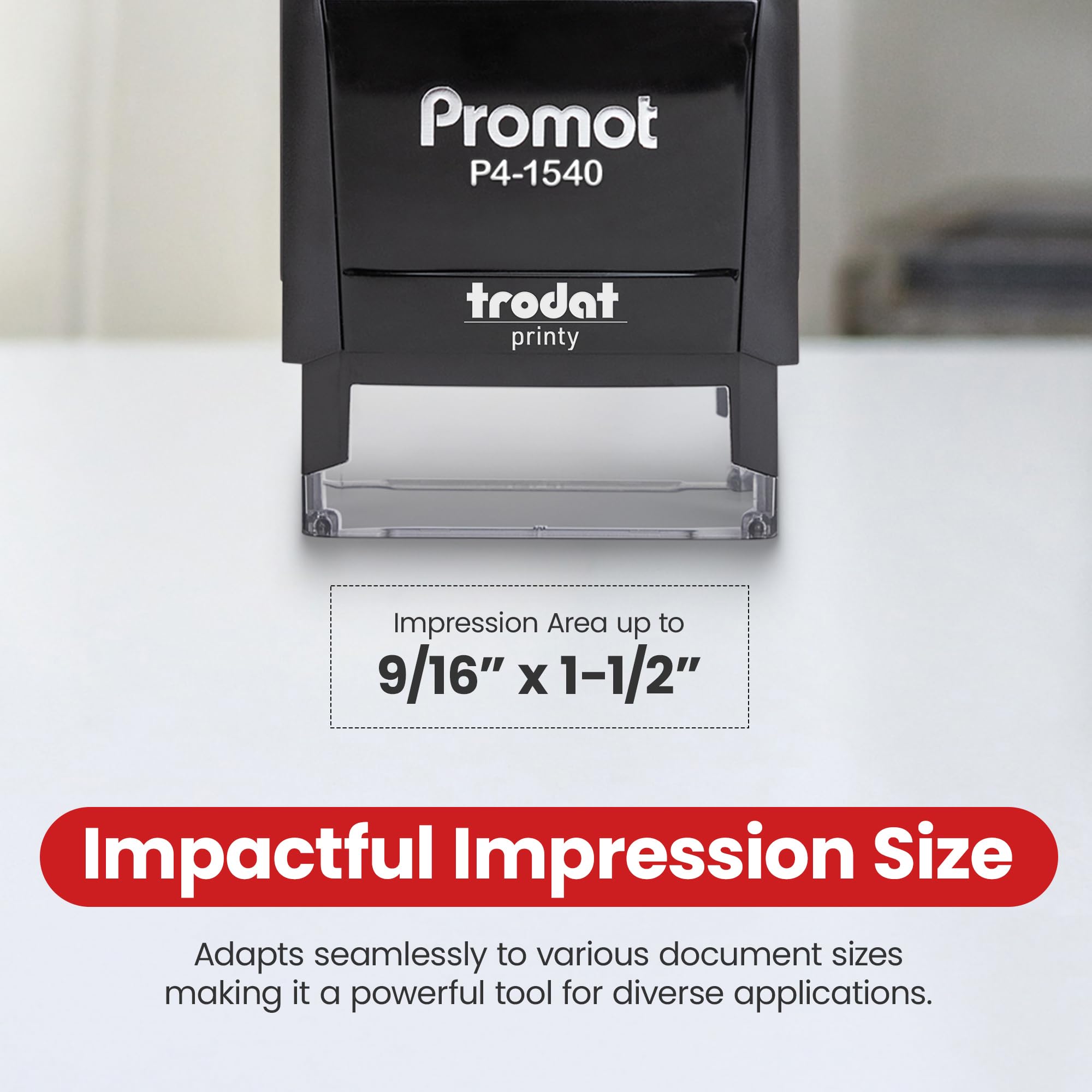 Promot Paid Stamp Self Inking Stamp - Paid Stamp for Office, Accounts Payable Stamp - Rubber Stamps for Retail Use, Red Ink Stamp, Self Inking Stamp for Business Supplies, Paid Stamper