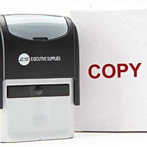 Copy Stamp Self Inking Red -Red Ink- Office Stamps self Inking Advanced Technology Designed for Business and Personal use by Executive Supplies