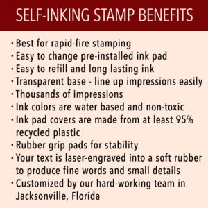 Personalized The Duncans Self-Inking Address Stamp and Ink with Name | Personalized Couples Address Stamps | Custom Rubber Address Stamp (Medium)