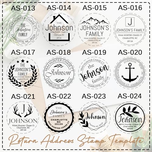 Custom Address Stamp Personalized Self Inking Return Address Stamp Refillable Mailing Address Stamps Housewarming Gift - Round