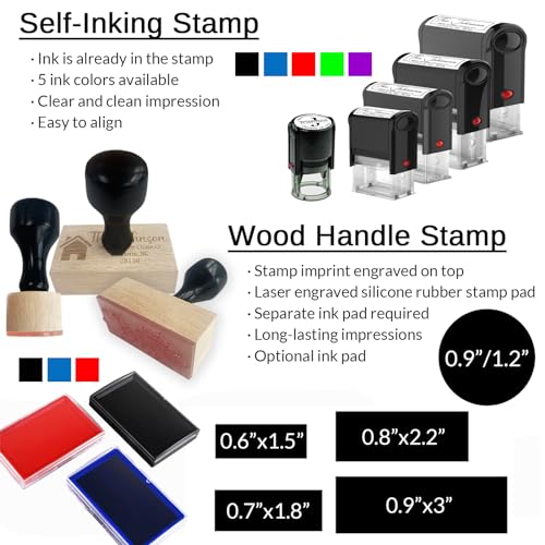 Custom Address Stamp Personalized Self Inking Return Address Stamp Refillable Mailing Address Stamps Housewarming Gift - Round