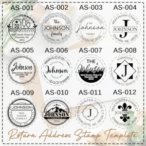 Custom Address Stamp Personalized Self Inking Return Address Stamp Refillable Mailing Address Stamps Housewarming Gift - Round