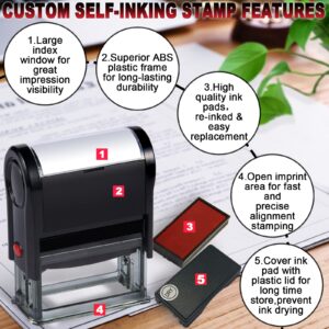 Bertiveny for Deposit Only Self Inking Stamps for Business Supplies Office Bank Stamps for Deposit Only Custom Rubber Business Stamps for Deposit Only Stamps for Checks,Black(for DEPOSIT ONLY STAMP)