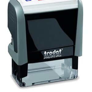 Trodat Stamp 4912 Office Printy with English Text RETURN to SENDER – Self Inking, Red and Blue Ink, Impression Size 3/4" x 1-7/8"