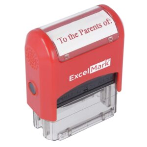 excelmark self-inking rubber teacher grading stamp - to the parents of