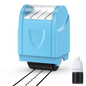 dashed handwriting lines practice roller stamp parents and teachers roller self-inking line rolling stamps handwriting practice tool (baby blue)