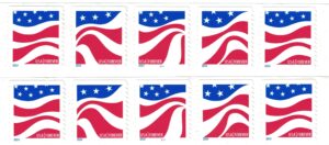 usps red white and blue forever stamps - 100 stamps