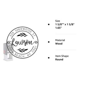 Custom Address Stamp Self-Inking Monogram Address Stamp Personalized Address Stamp 10+ Designs! (Round 6)