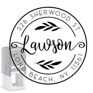 custom address stamp self-inking monogram address stamp personalized address stamp 10+ designs! (round 6)