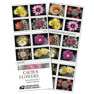 cactus flowers book of 20 forever first class postage stamps celebration wedding