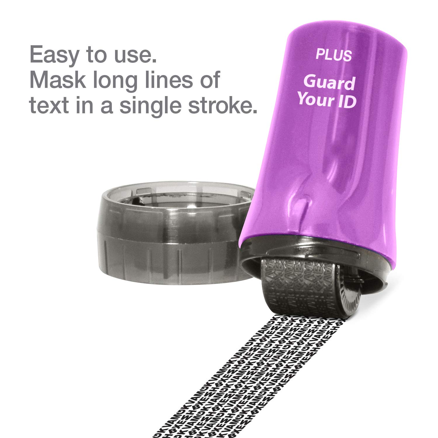 Guard Your ID Advanced Security Roller 2.0 for Identity Theft Prevention Stamping Purple