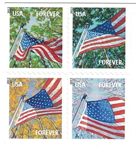 USPS Flags for All Seasons Forever Stamps 100 Stamps (5 Books of 20)