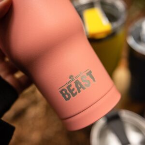 Beast 30 oz Tumbler Stainless Steel Vacuum Insulated Coffee Ice Cup Double Wall Travel Flask (Blossom Pink)