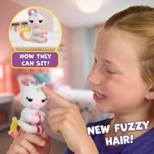 Fingerlings 2023 New Interactive Baby Unicorn Reacts to Touch – 70+ Sounds & Reactions – Lulu (White)