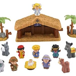 Fisher-Price Little People Deluxe Christmas Story, Nativity Playset with Light, Music and Figures for Toddlers Ages 1 and Up