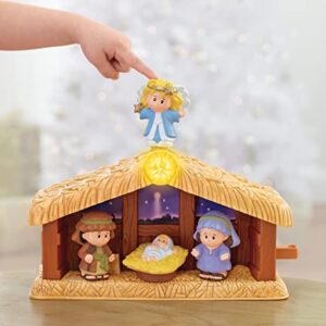 Fisher-Price Little People Deluxe Christmas Story, Nativity Playset with Light, Music and Figures for Toddlers Ages 1 and Up