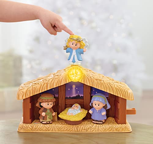 Fisher-Price Little People Deluxe Christmas Story, Nativity Playset with Light, Music and Figures for Toddlers Ages 1 and Up