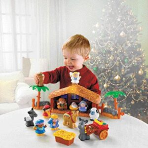 Fisher-Price Little People Deluxe Christmas Story, Nativity Playset with Light, Music and Figures for Toddlers Ages 1 and Up