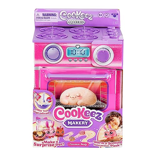 COOKEEZ MAKERY Cinnamon Treatz Oven. Mix & Make a Plush Best Friend! Place Your Dough in The Oven and Be Amazed When A Warm, Scented, Interactive, Friend Comes Out! Which Will You Make?