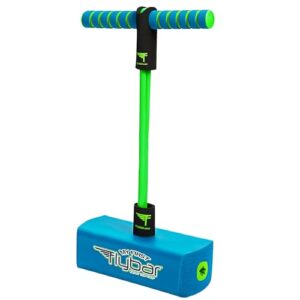 flybar my first foam pogo jumper for kids fun and safe pogo stick, durable foam and bungee jumper for ages 3 and up toddler toys, supports up to 250lbs (blue)