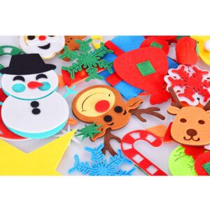 Max Fun DIY Felt Christmas Tree Set Plus Tic-Tac-Toe Games for Kids Toddlers Wall Hanging Decorations Felt Craft Kits for Xmas Party Favors