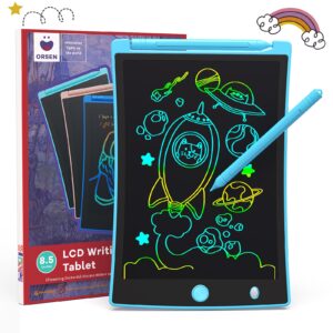 orsen colorful 8.5 inch lcd writing tablet for kids, electronic sketch drawing pad doodle board, toddler learning educational toys gifts for girls&boys 3 4 5 6 7