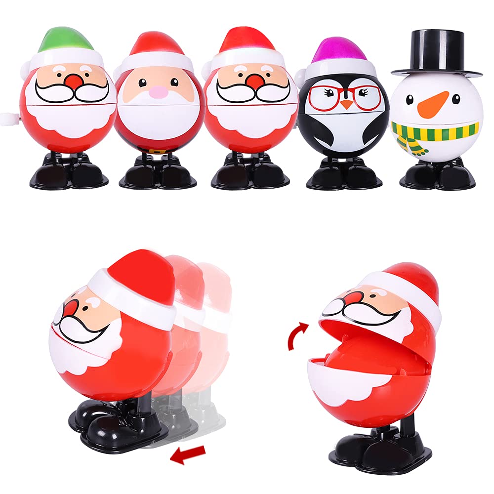 Max Fun 12pcs Christmas Wind Up Stocking Stuffers Toys Assortment for Christmas Party Favors Goody Bag Filler (Christmas Wind up Toys)