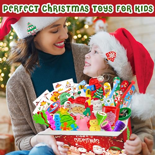 Christmas Toys Assortment For Kids Party Favors, Stocking Stuffers for Kids,Goodie Bag Stuffers, Gifts Prizes For Classroom Rewards, Stuff Fillers for Advent Calendar, Birthday Pinata Stuffers