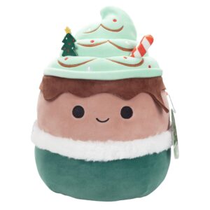 squishmallows 10" ernesto the peppermint latte plush - official kellytoy - collectible soft squishy holiday stuffed animal toy - add to your squad - gift for kids, girls & boys- 10 inch