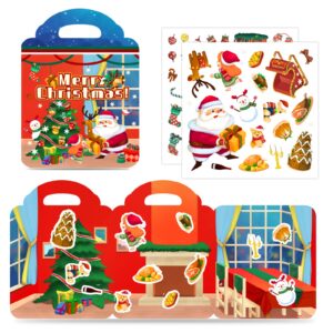 christmas reusable sticker book for kids christmas theme activity books for toddlers busy book birthday gifts car travel toys