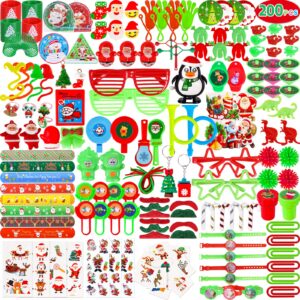 200pcs christmas party favors assortment toys for kids stocking stuffers birthday party gifts carnival prizes goodie bag pinata fillers treasure box school classroom rewards christmas theme toys bulk