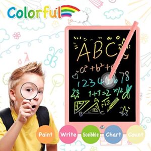 ORSEN LCD Writing Tablet 10 Inch, Colorful Doodle Board Drawing Pad for Kids, Educational Christmas Toys Gifts for 3-6 Year Old Girls Boys (Pink)