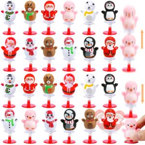 24pcs christmas jumping popper spring toys, christmas party favors toys for kids birthday party, carnival prizes, pinata filler, classroom rewards,treat bags gifts,poppers toys pop up critters