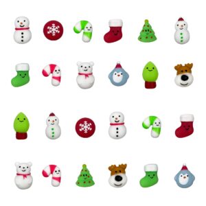 qingqiu 24 pcs christmas mochi squishy toys squishies christmas toys for kids girls boys toddlers christmas party favors stocking stuffers gifts