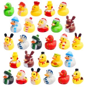 27 pcs christmas rubber ducks baby showers accessories jeep bath toys for kids christmas party favors,gift exchange,christmas stocking stuffers(christmas)