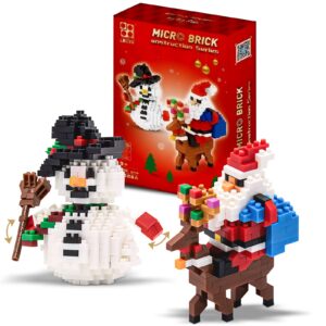 liontru 2023 christmas building blocks set, holiday christmas toys sets 2023, for 9+ kids, adults, teen girls, boys, santa claus, snowman, reindeer building block, 720 pieces